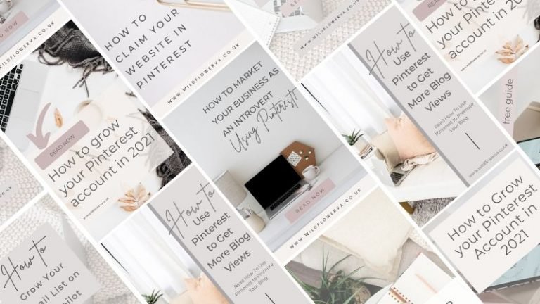 Free Pinterest Profile Cover Template - Wildflower